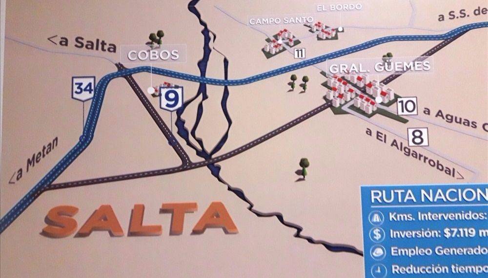 Presentaron las variantes de la ruta 34 en General Güemes
